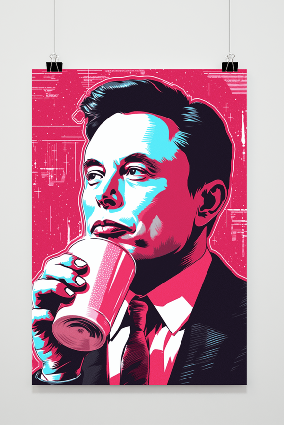 Elon Musk Poster | Elon Art | Musk Poster | Tesla Poster | Elon Pop Art ...